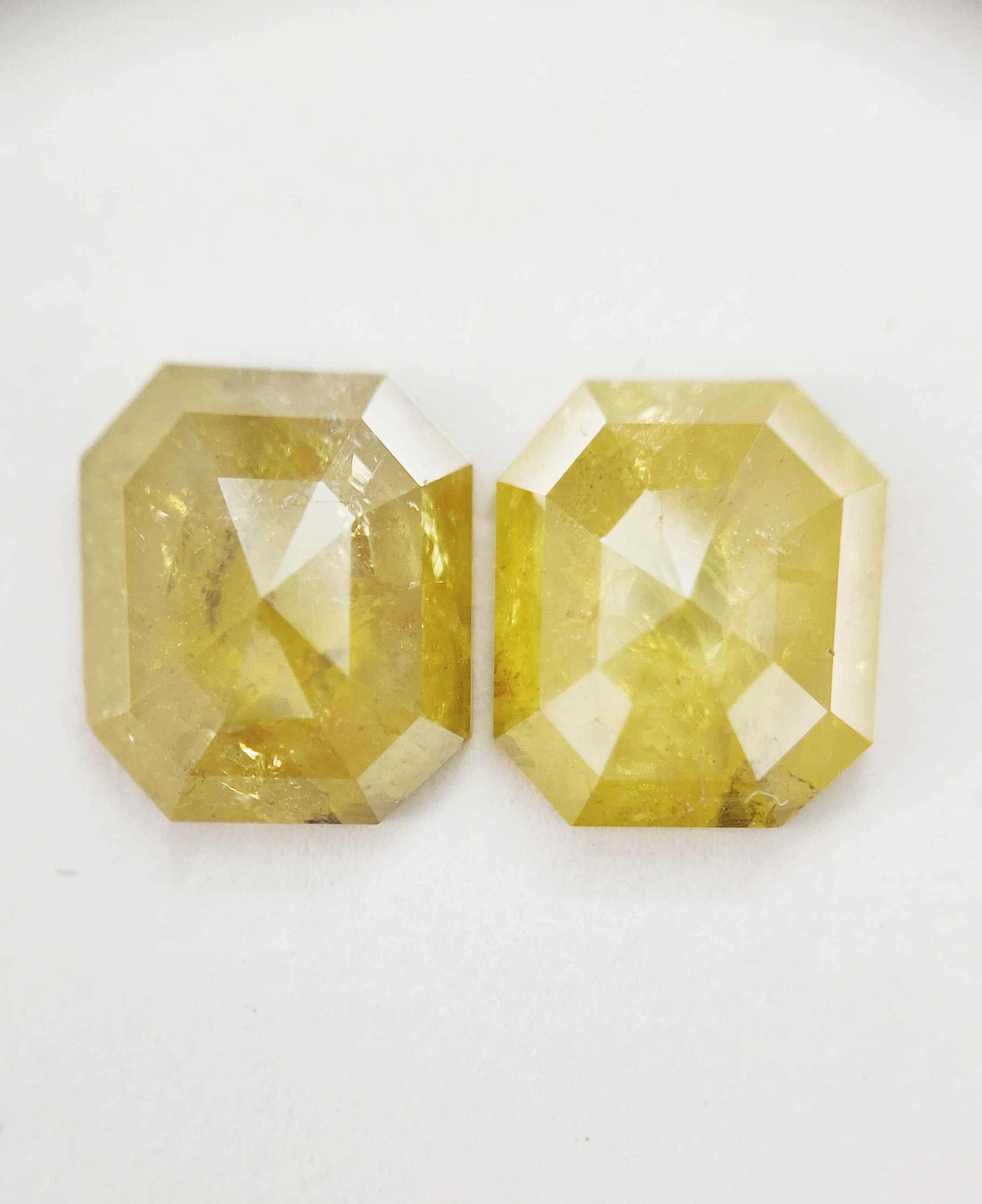 1.85 CT 6.806.00 MM Emerald Shape Yellow Color Natural Loose | Etsy