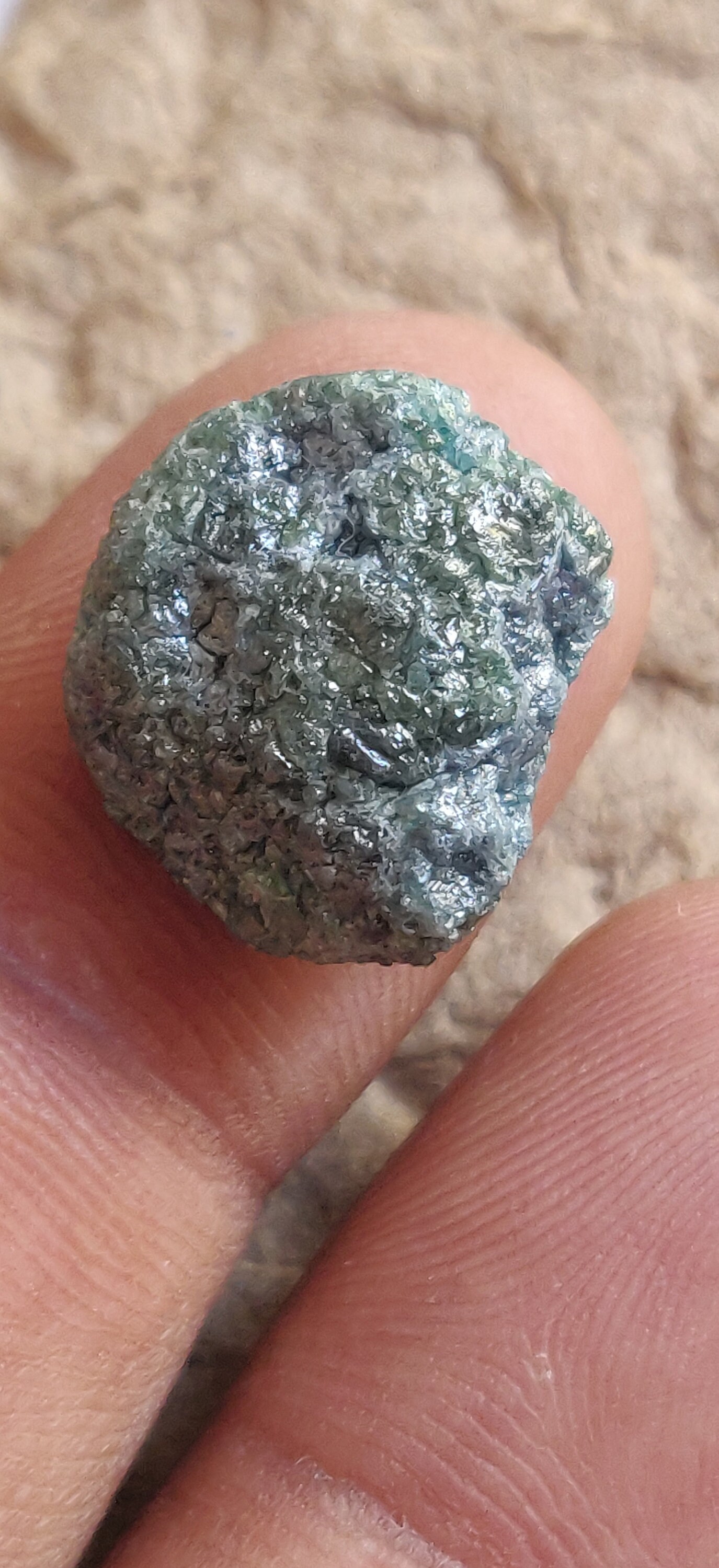 16.66 Ct Natural Big Size Green Color Rough Diamond| Uncut Raw Rough ...