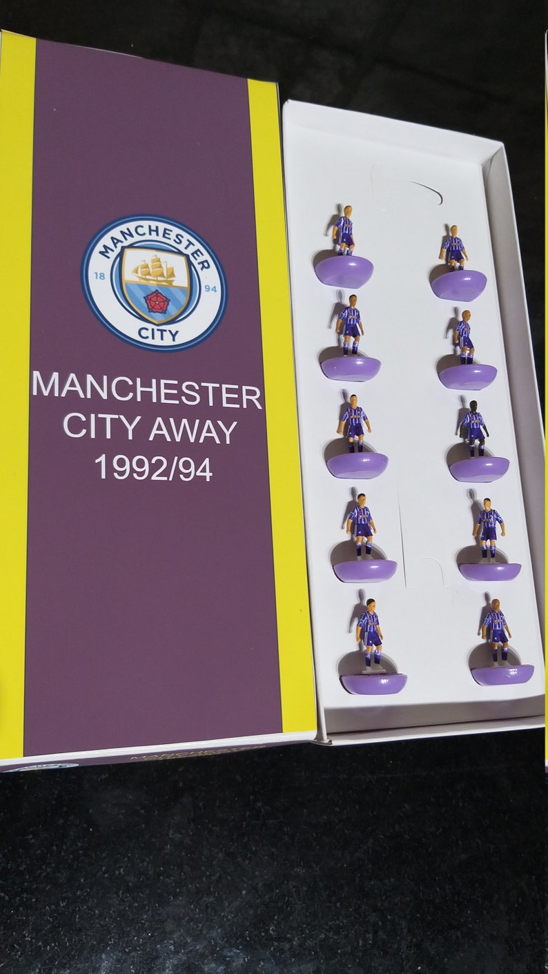Manchester City Away Subbuteo Team Hand Painted and Decals - Etsy