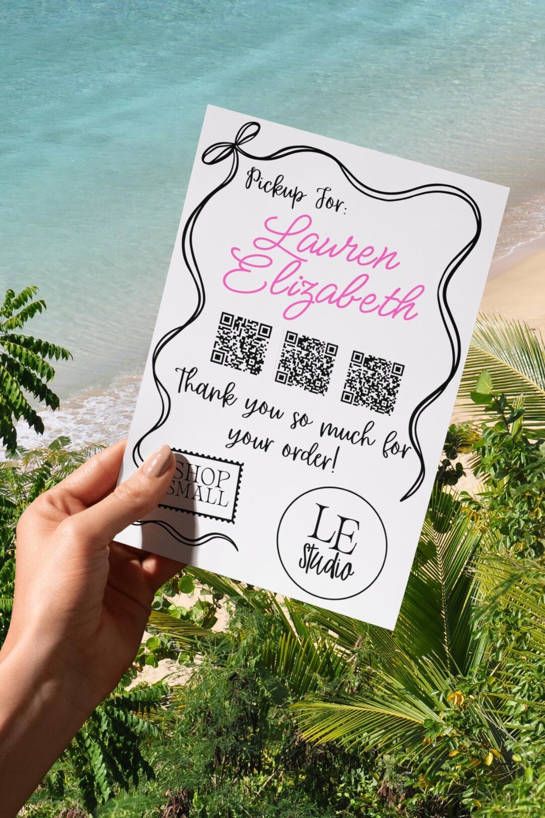 Custom Pickup Thermal Label Bundle - Preppy Package Stickers - Small ...