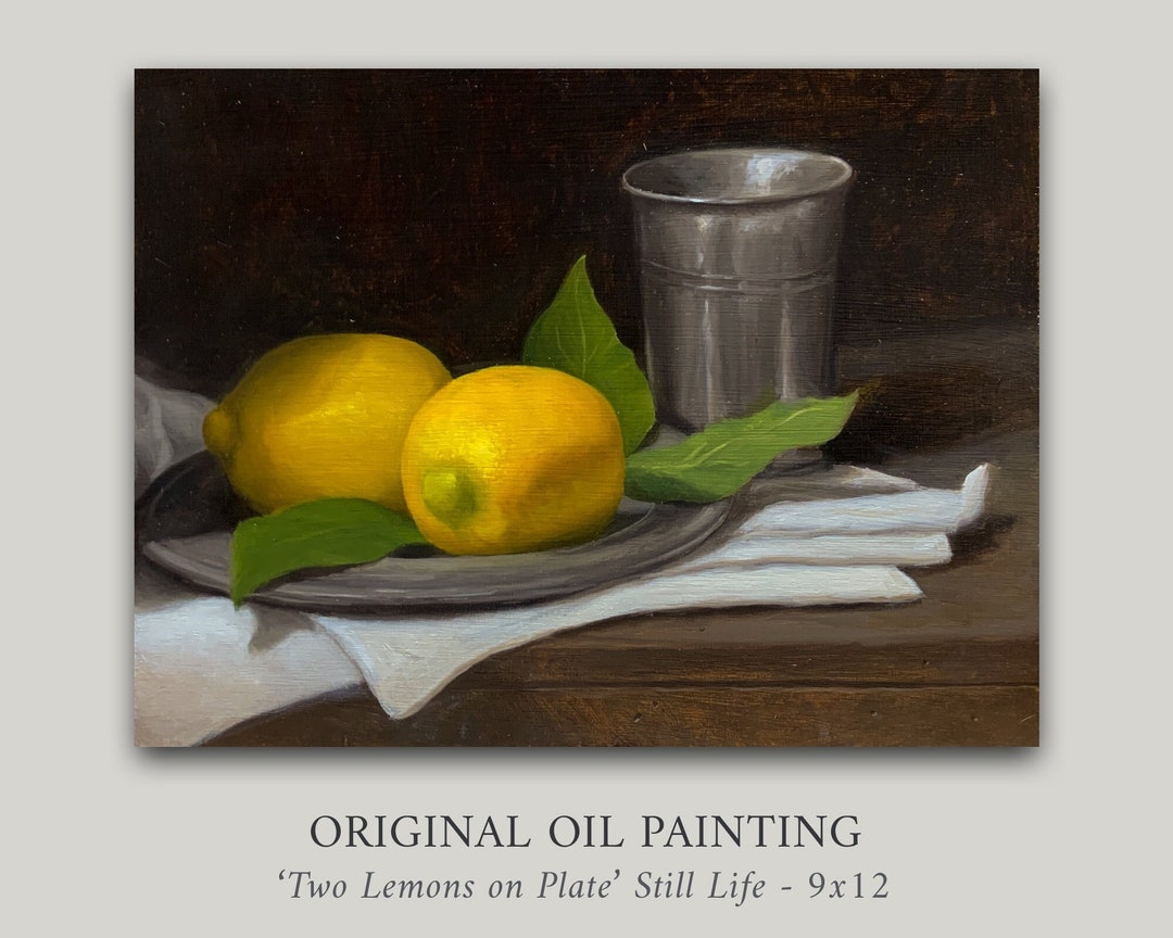 Original Oil Painting | Lemon Still Life | 9x12 | Contemporary Realism ...