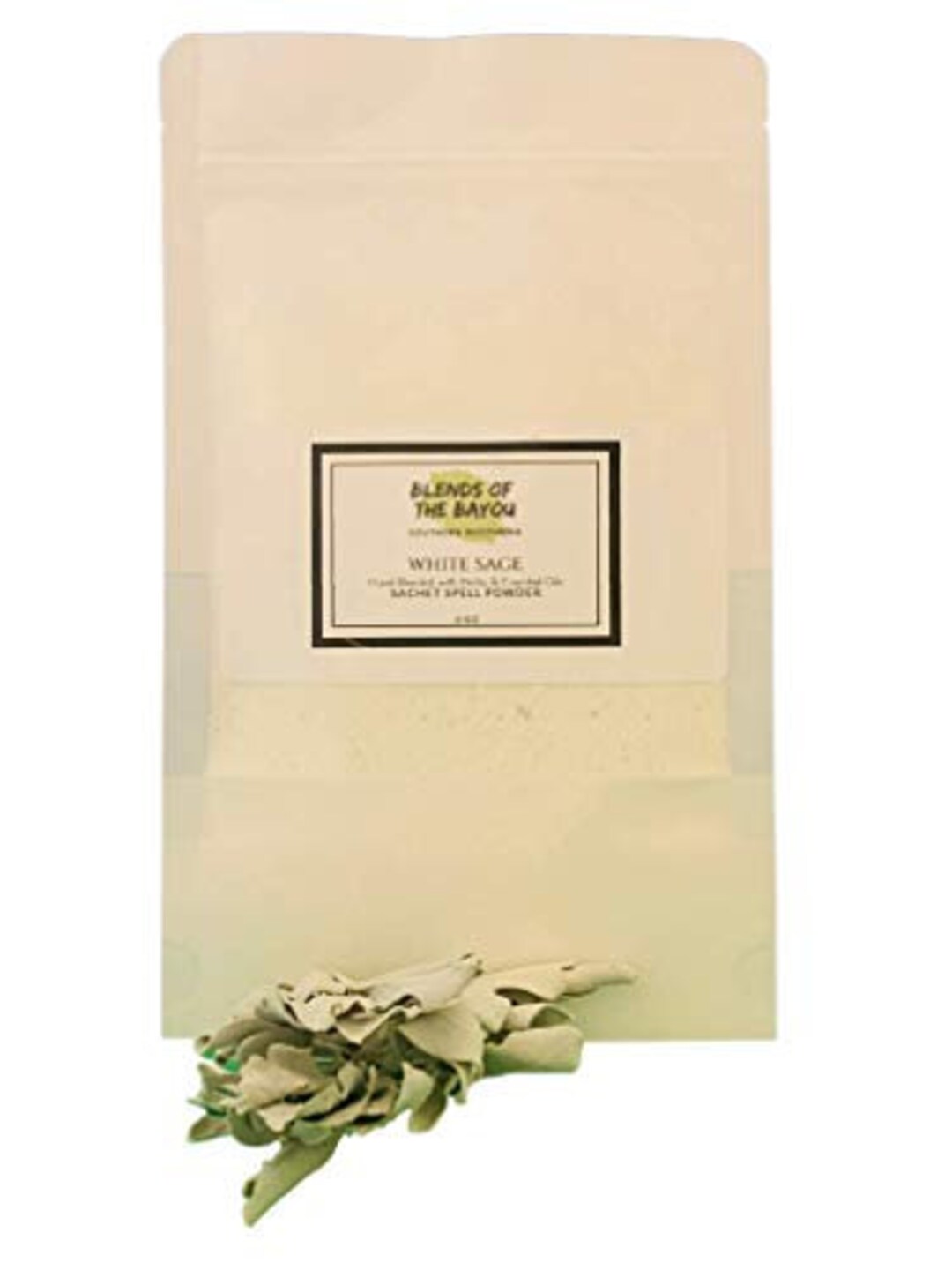 Genuine White SAGE Aura Cleansing Smudging Sachet Spell Powder by ...