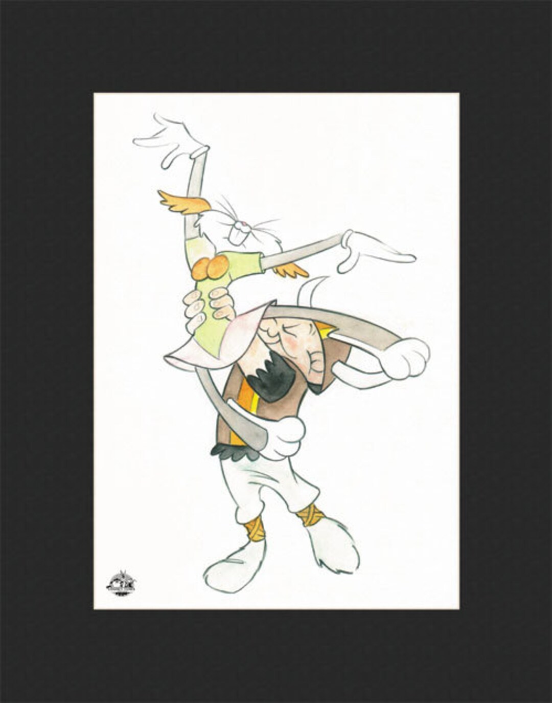 Bugs and Elmer Dancing- L.E. Water Color Lithograph Matted - Etsy