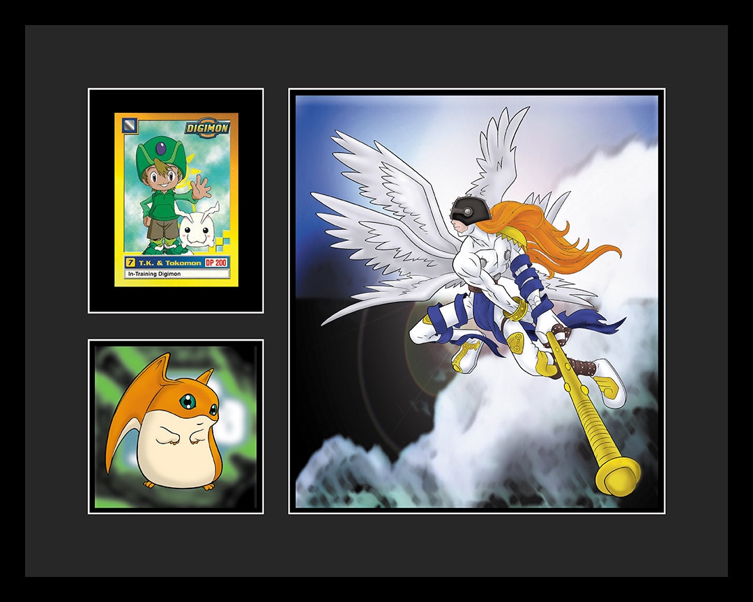 Digimon Lithograph T.K.- Angemon With Set of NEW Trading Cards - Etsy