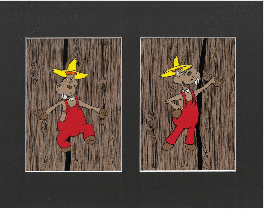 Hee-haw Production Cels and Matching Drawings-matted - Etsy