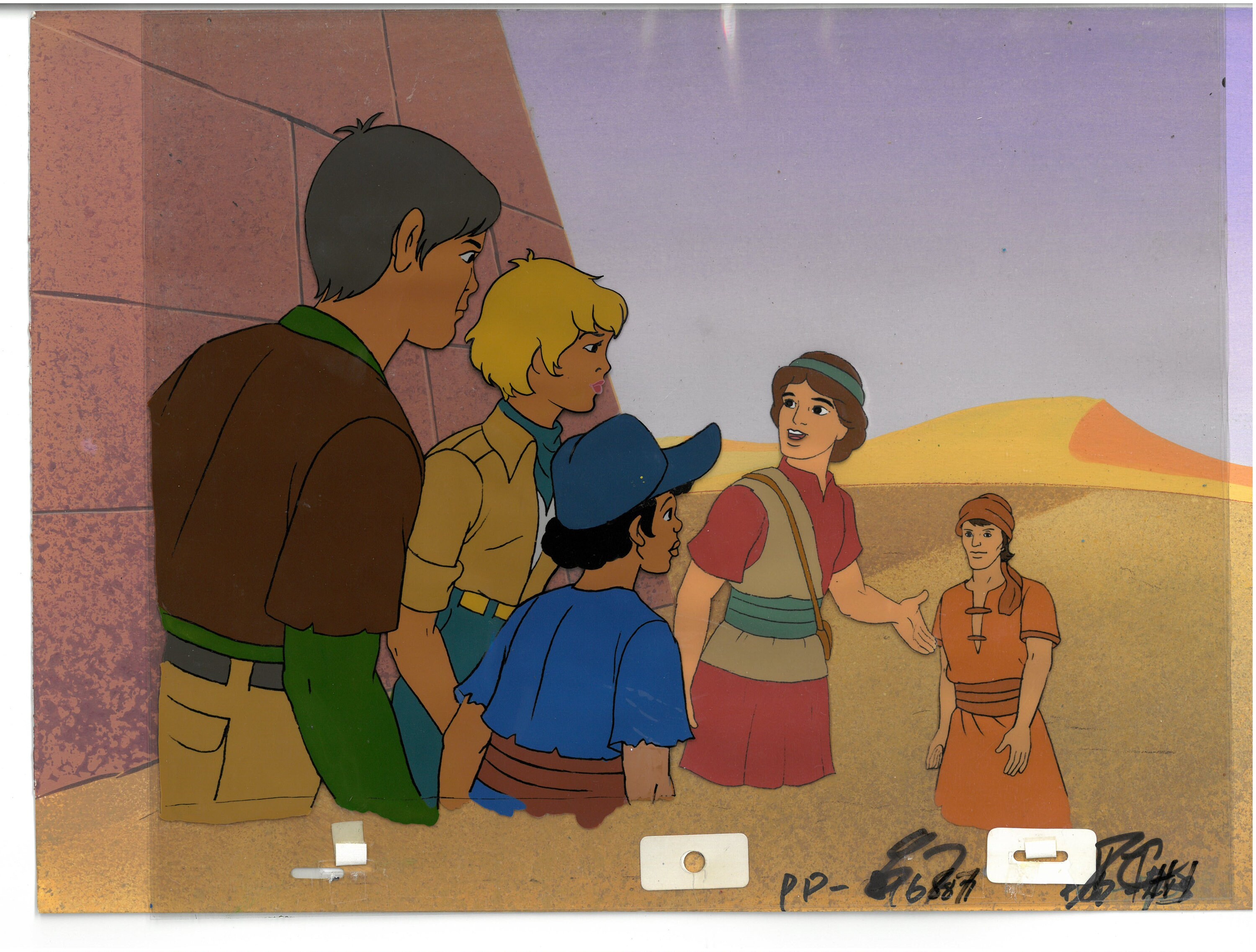 Hanna-barbera Biblical 1985 - David & Goliath - Original Production Cel ...
