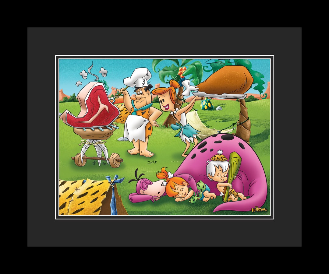 Flintstones - Cookout - Fine Art Framed Limited Edition Giclee - Etsy
