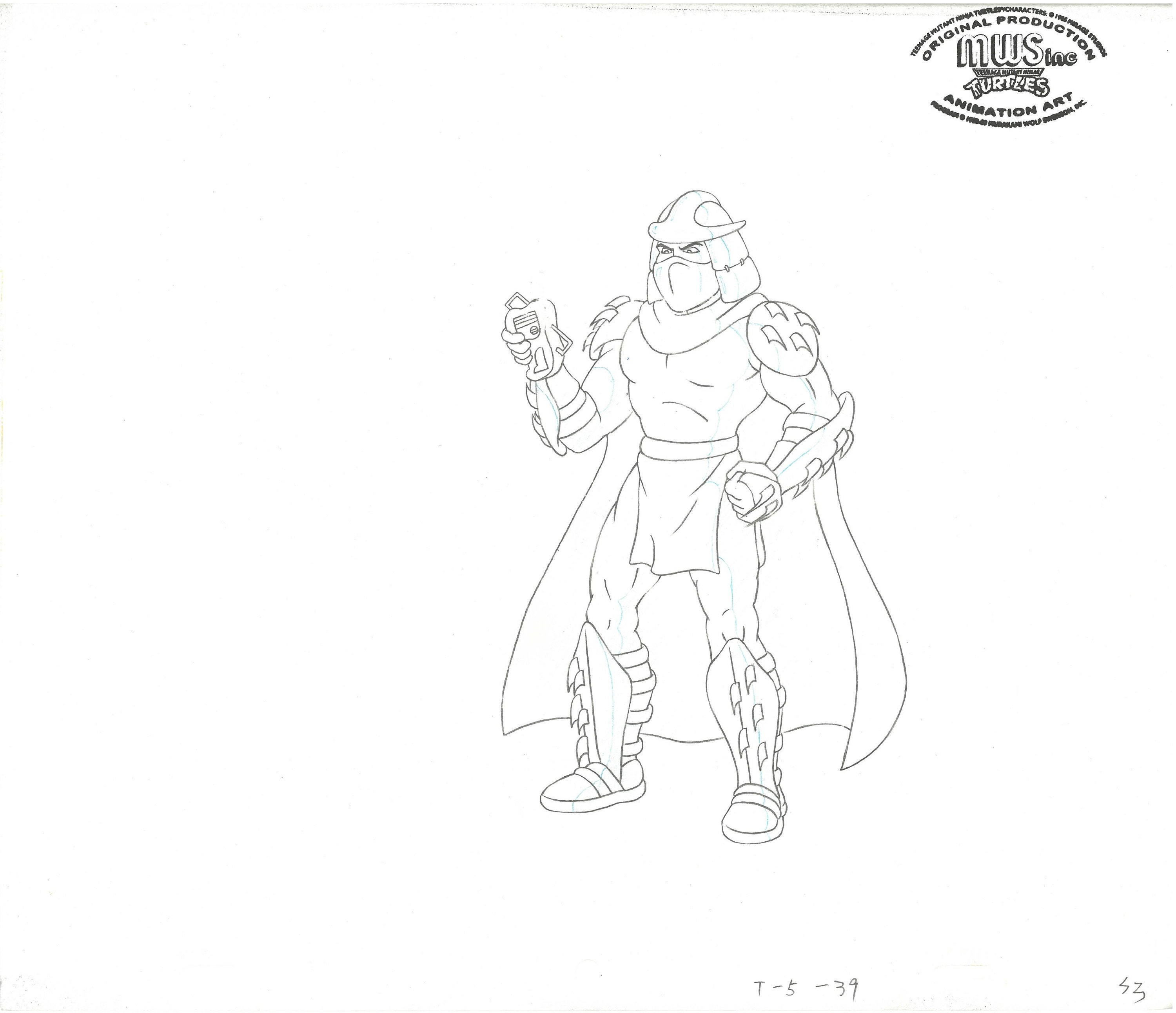 Shredder of TMNT Turtles Original Production Drawing With MWS Seal - Etsy
