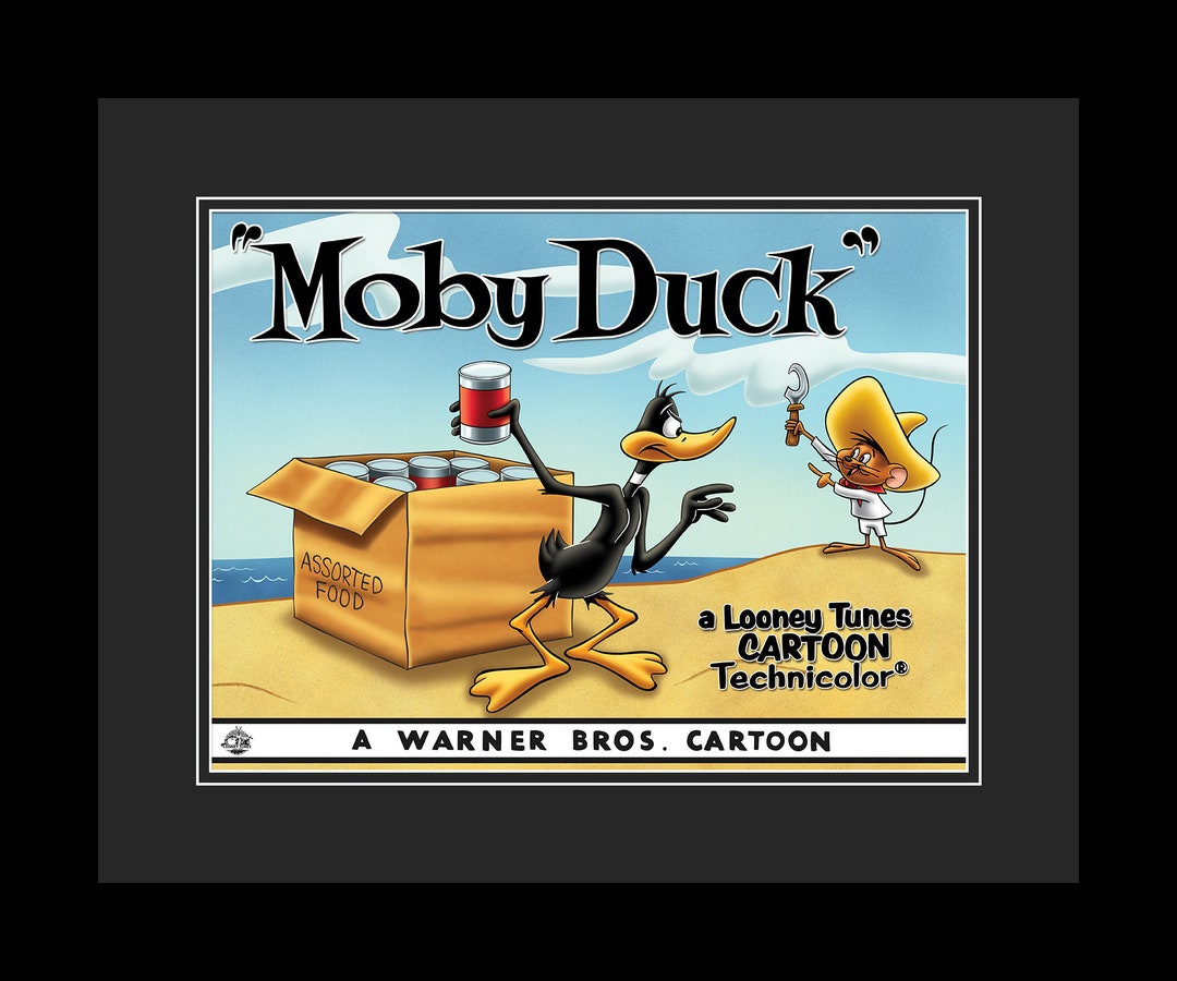 Moby Duck - Speedy Gonzales and Daffy Duck - Fine Art Framed Limited Edition Giclee - Etsy