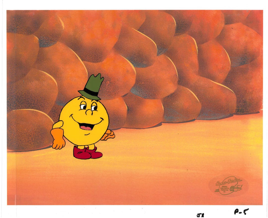 Pac-man Original 1982 Production Cel With Hanna-barbera Seal - Etsy