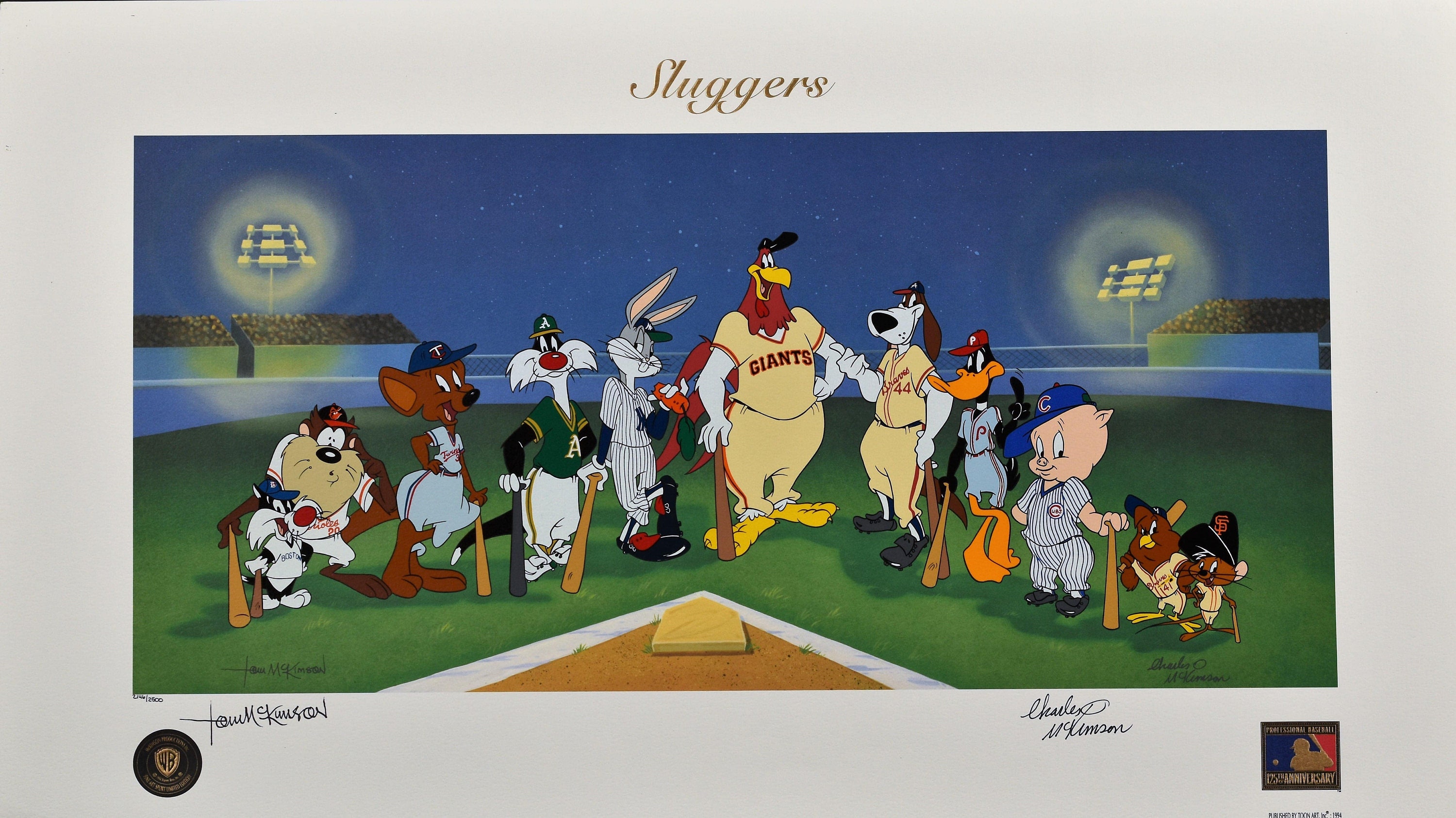 Sluggers signed MLB and Looney Tunes Limited Edition Lithoserigraph - Etsy