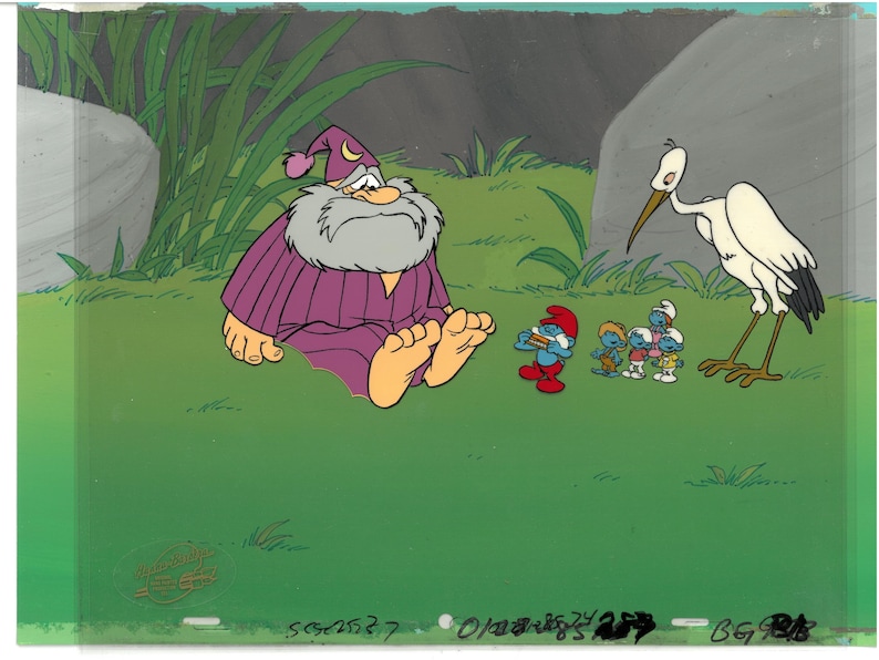 Smurfs -1980's Hanna-barbera Original Multi-cel Production Setup With ...