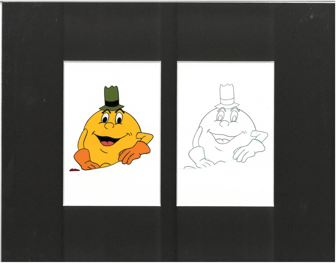Pac-man Original 1982 Production Cel/drawing With Hanna-barbera Seal - Etsy