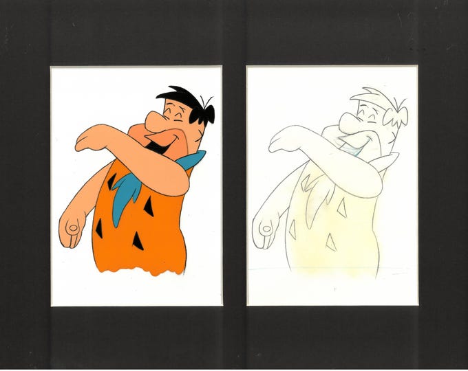 Flintstones- Original Production Cel With Matching Drawing - Fred ...