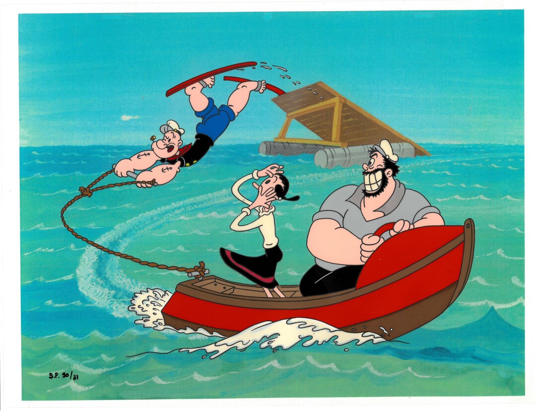Popeye - King Features HP Cel Waldman-popeye Jumps for Olive - Etsy