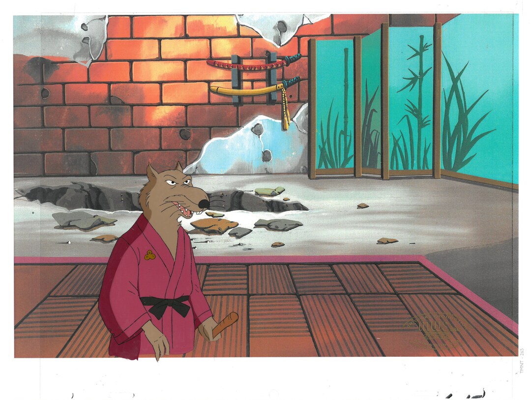 Splinter of TMNT Turtles Original Production Cel With Lithograph ...