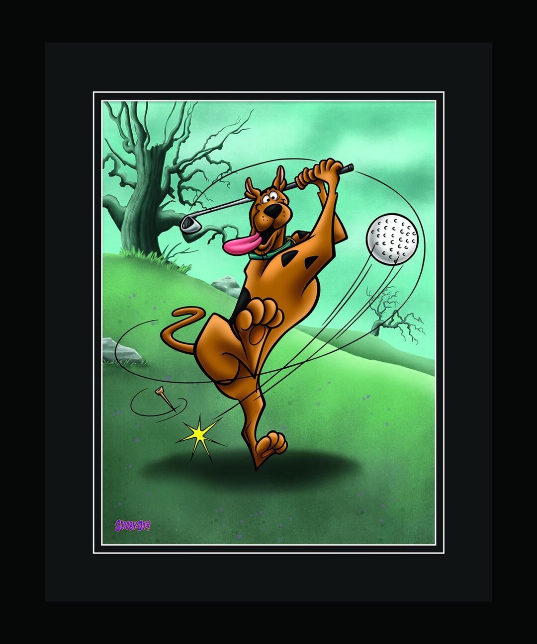 Scooby-doo- "scooby Golf" Fine Art Giclee Framed - Etsy