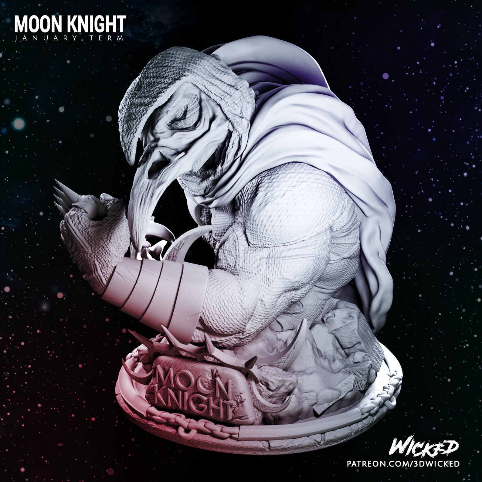 Moon Knight Bust - Etsy