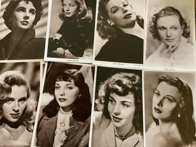 Hollywood Actresses. 24 Glamorous Images of a Bygone Era. Set 2. - Etsy