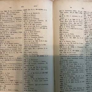 Antique Hebrew to German Dictionary Pages. Published in Frankfurt in ...