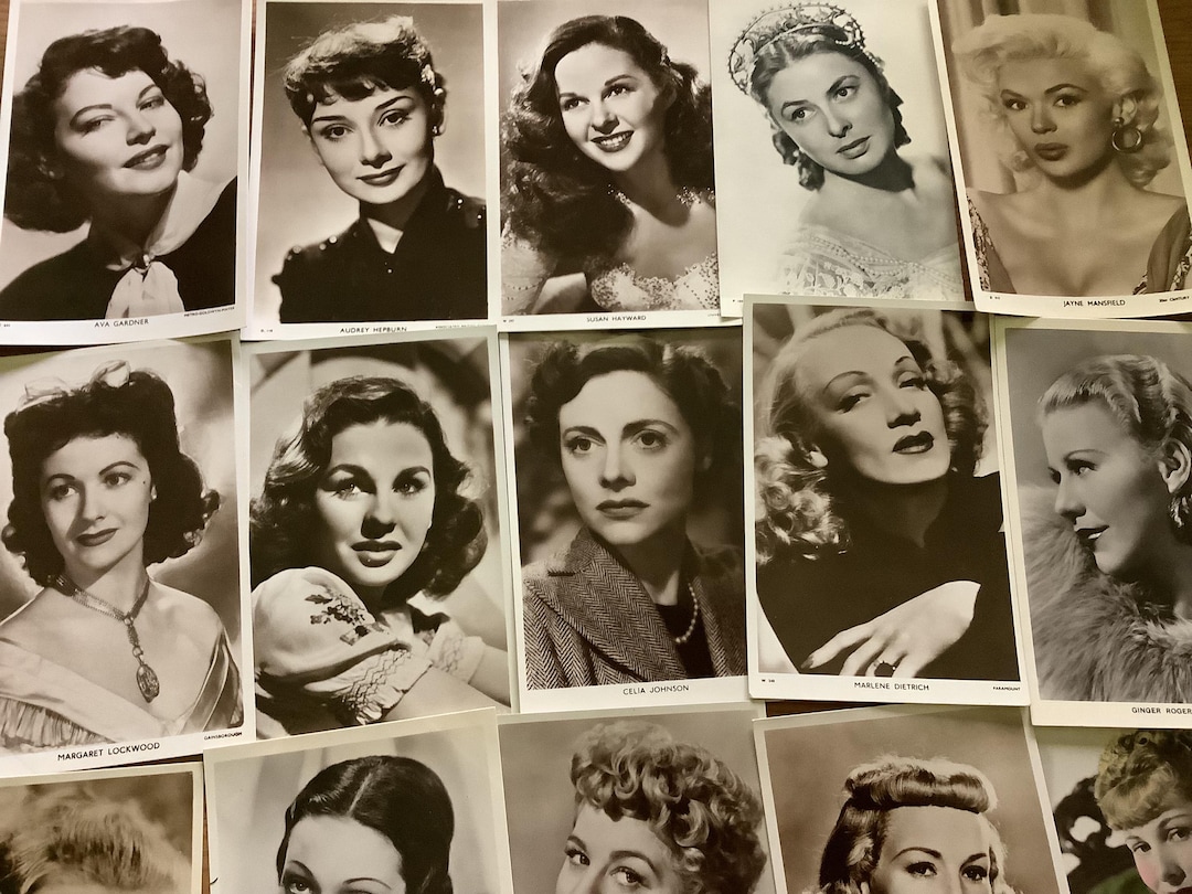 Hollywood Actresses. 25 Glamorous Images of a Bygone Era. Set 1. - Etsy