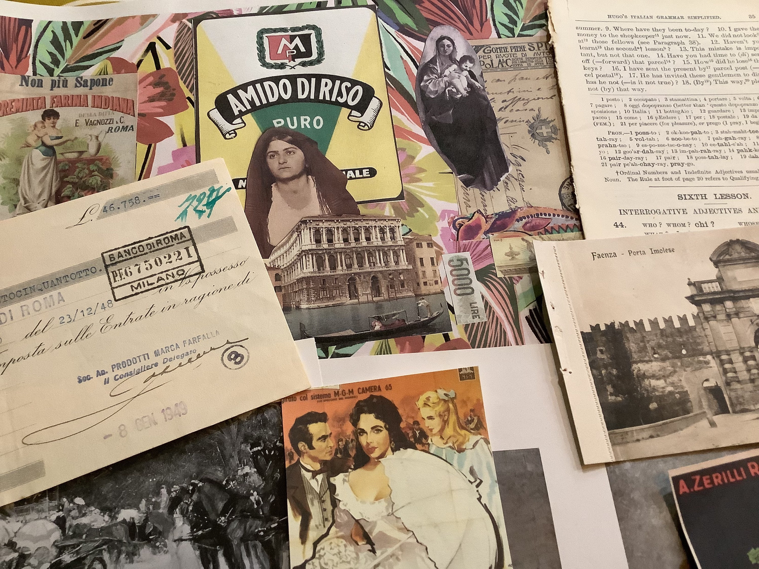Vintage Italian Ephemera Paper Pack, Original Pieces 1930s Onwards ...