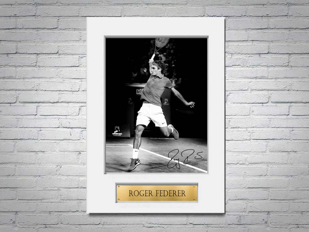 Roger Federer Tennis Signed Autograph Photo Display Mount Gift A4 - Etsy