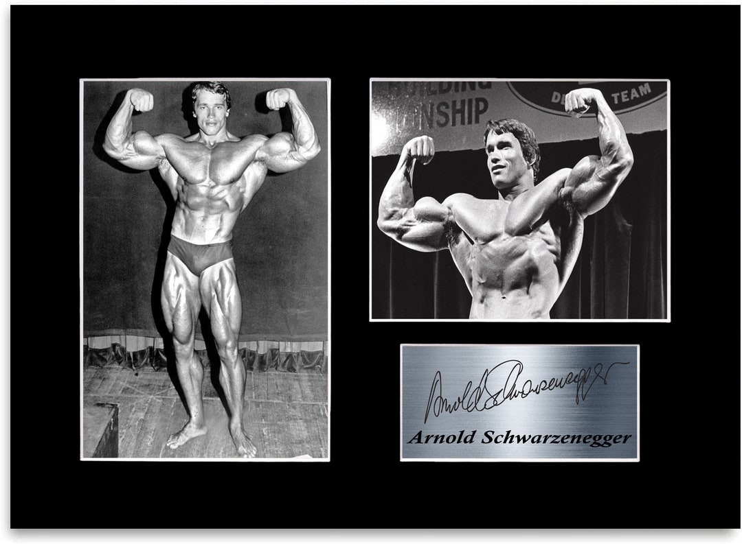 Arnold Schwarzenegger Bodybuilder Motivational Poster Signed Photo ...