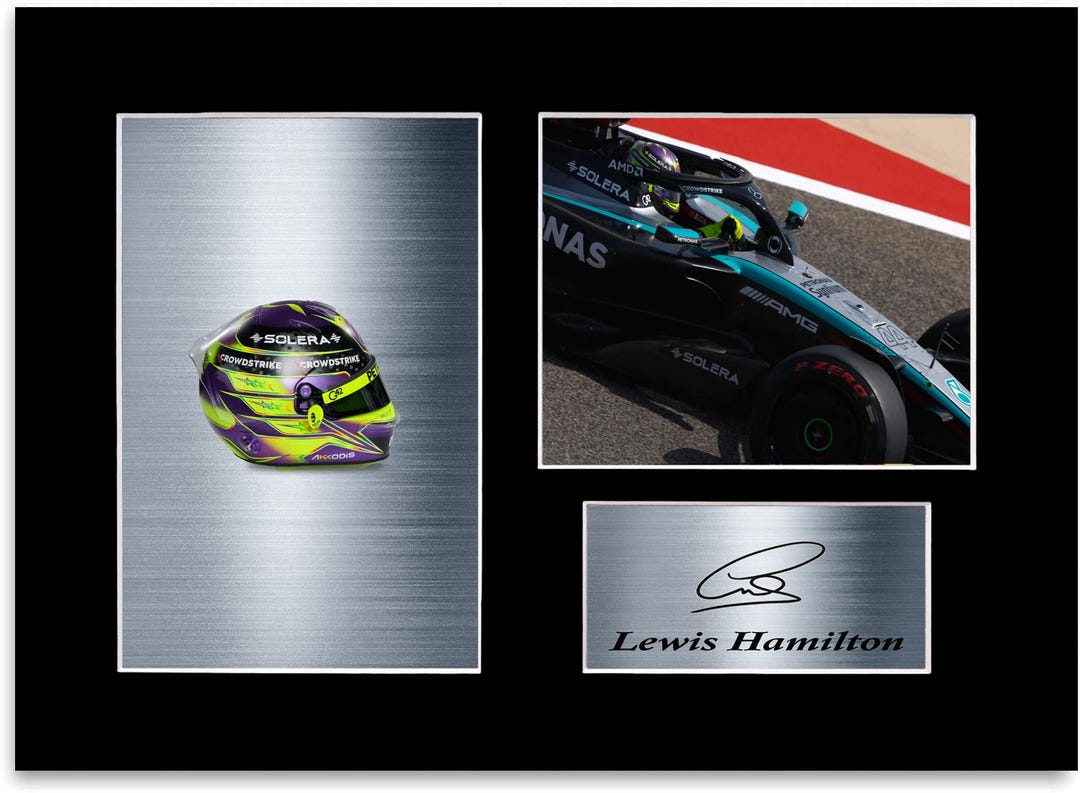 Racing Driver Lewis Hamilton 2024 Signed Photo Display Mount A4 Poster ...