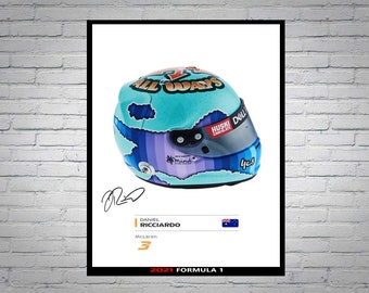 Daniel Ricciardo Formula 1 2021 Signed Poster A4 | Etsy