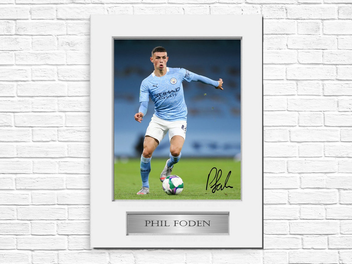Phil Foden A4 Signed Autograph Photo Display Mount Gift - Etsy