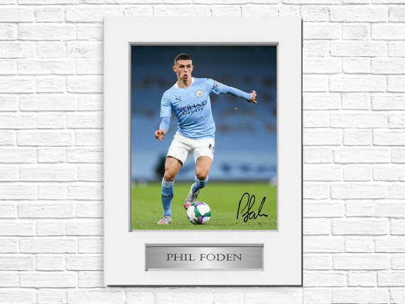 Phil Foden A4 Signed Autograph Photo Display Mount Gift | Etsy