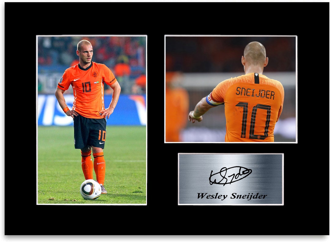 Wesley Sneijder Nederlands Voetbalelftal A4 Signed Autograph Photo ...