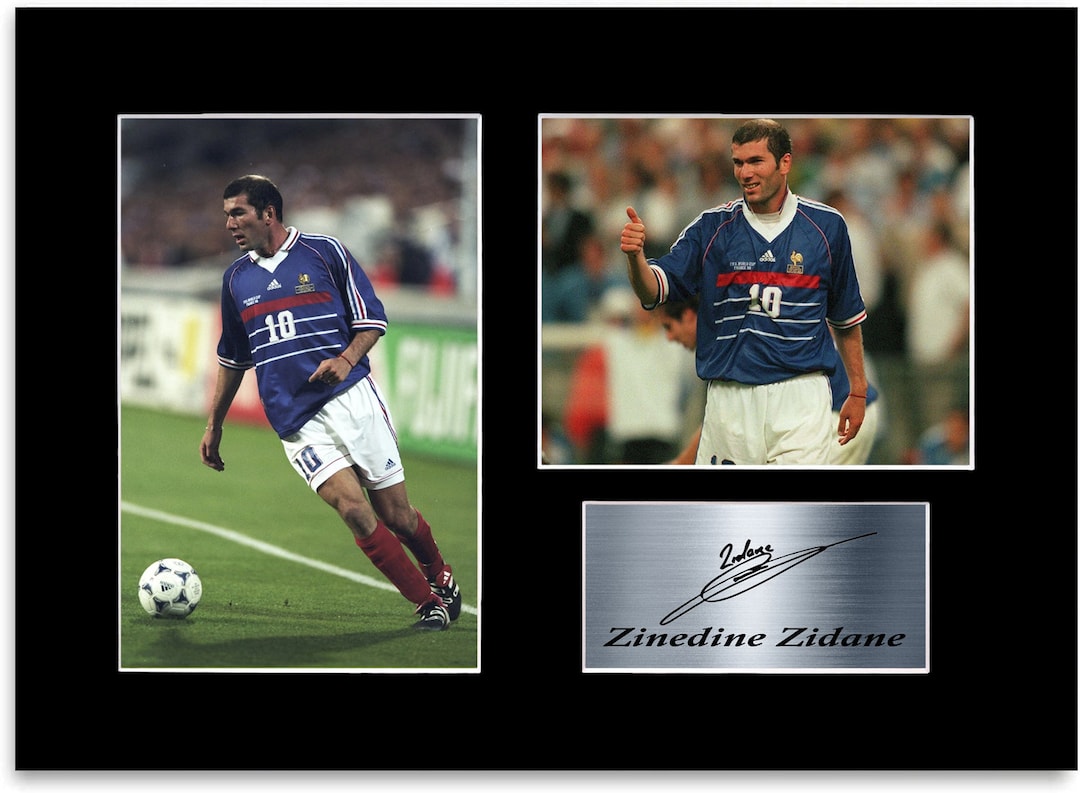 Zinedine Zidane France Football Player A4 Signed Autograph Photo ...