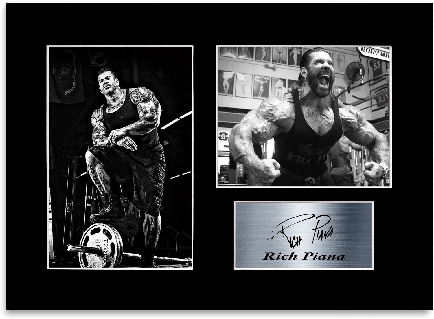 Rich Piana Bodybuilder Signed Photo Display Mount A4 Motivational ...