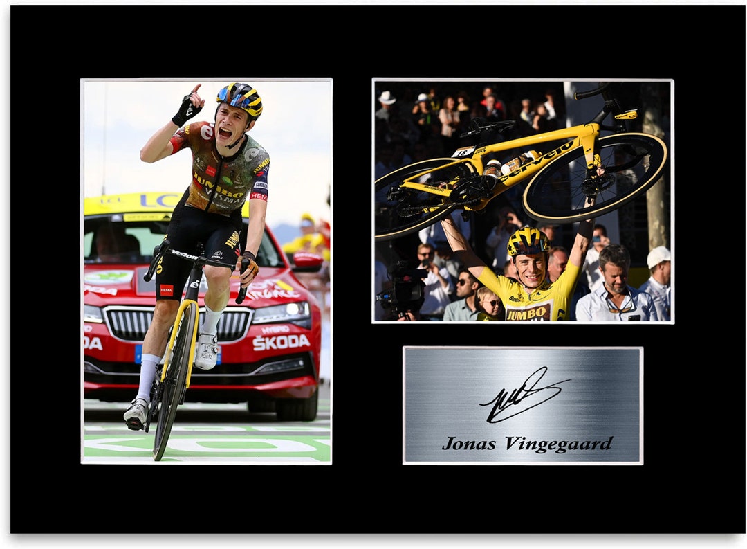 Jonas Vingegaard Cyclist Signed Photo Display Mount A4 Poster - Etsy
