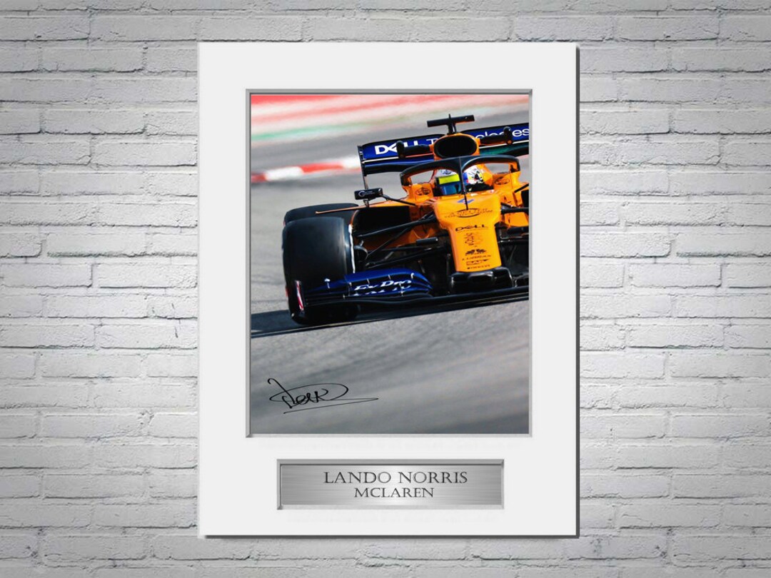 Lando Norris F1 Driver Signed Photo Display Mount A4 - Etsy