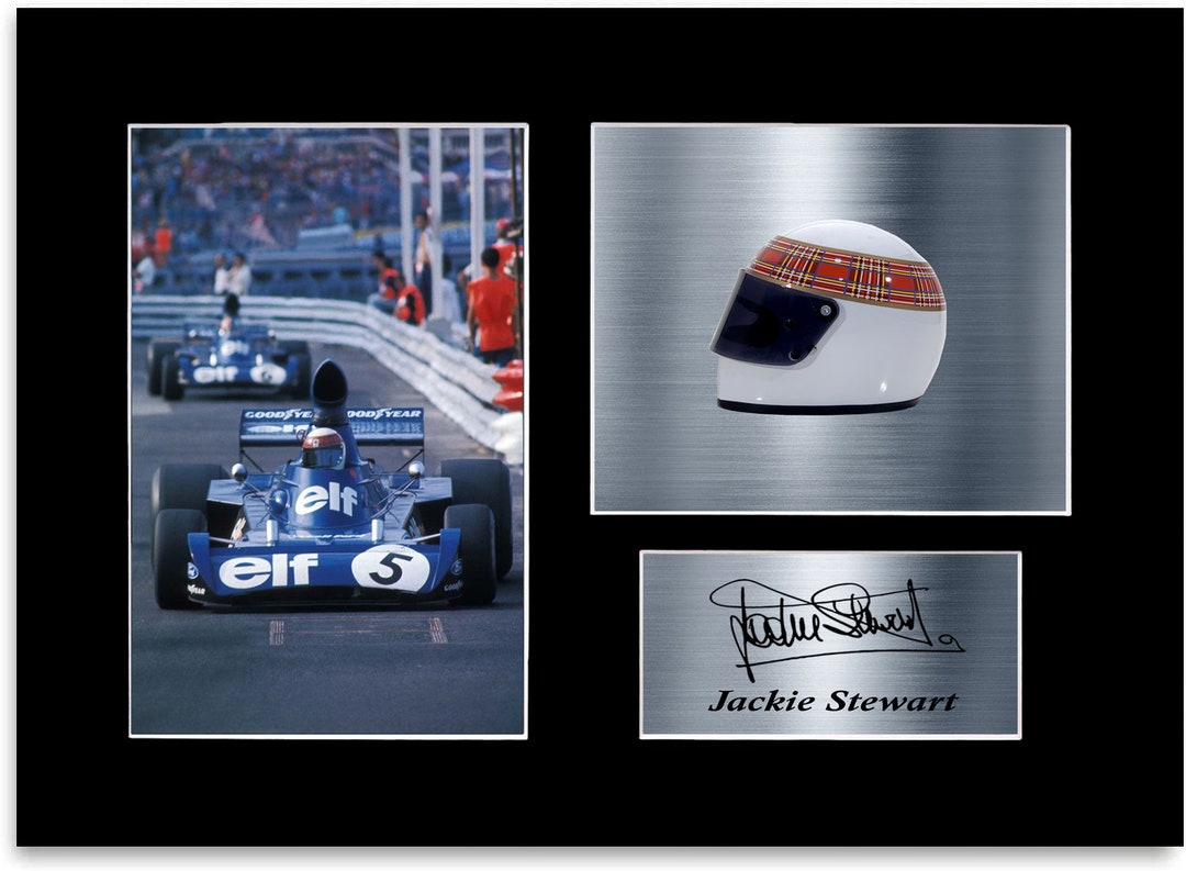 Jackie Stewart F1 World Champion Signed Photo Display Mount A4 Poster ...