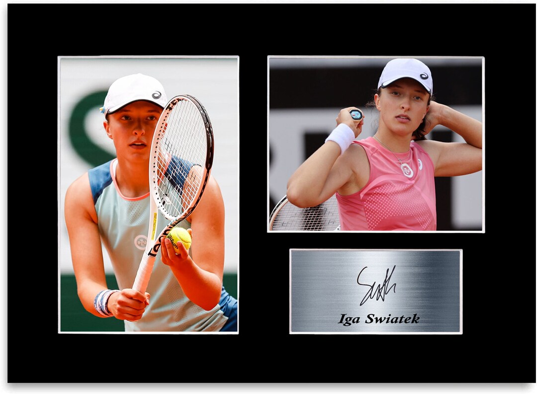 Iga Swiatek Tennis Player Signed Autograph Photo Display Poster - Etsy