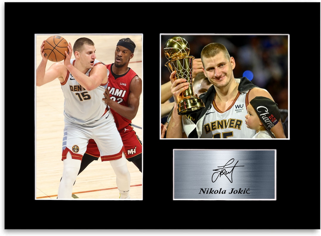 Nikola Jokic Basketball Player A4 Signed Autograph Photo Display Mount ...