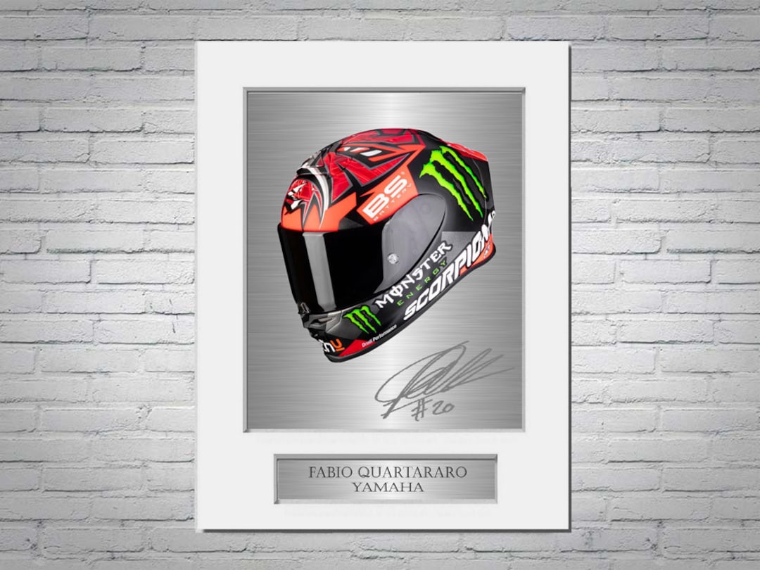 Fabio Quartararo Motogp World Champion 2021 Helmet Signed Photo Display ...