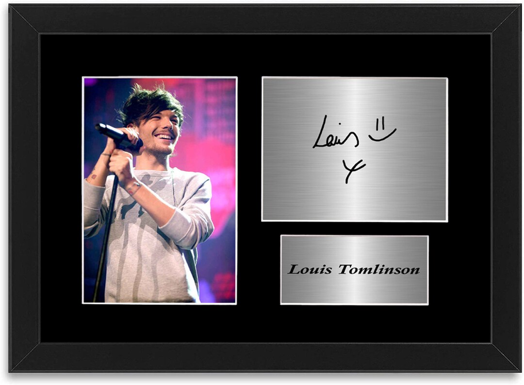 Louis Tomlinson Signed Autograph Photo Display Mount Gift A4 Framed - Etsy