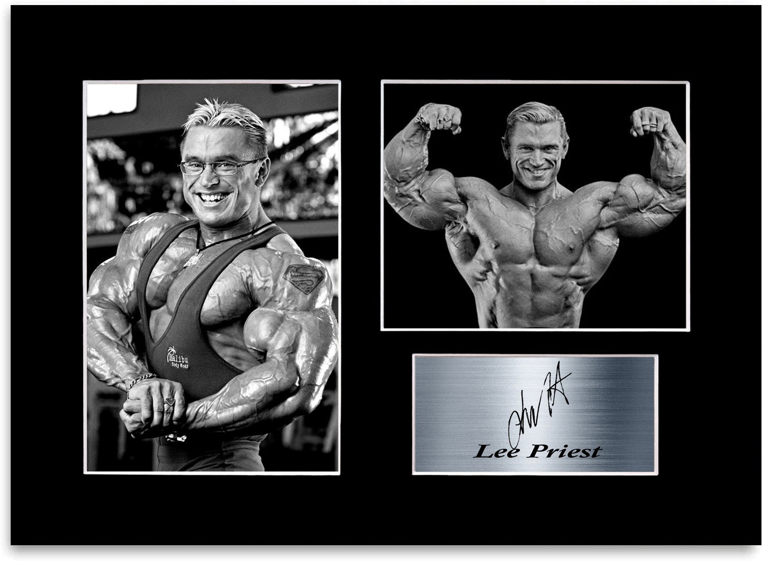 Lee Priest Bodybuilder Signed Photo Display Mount A4 Motivational ...