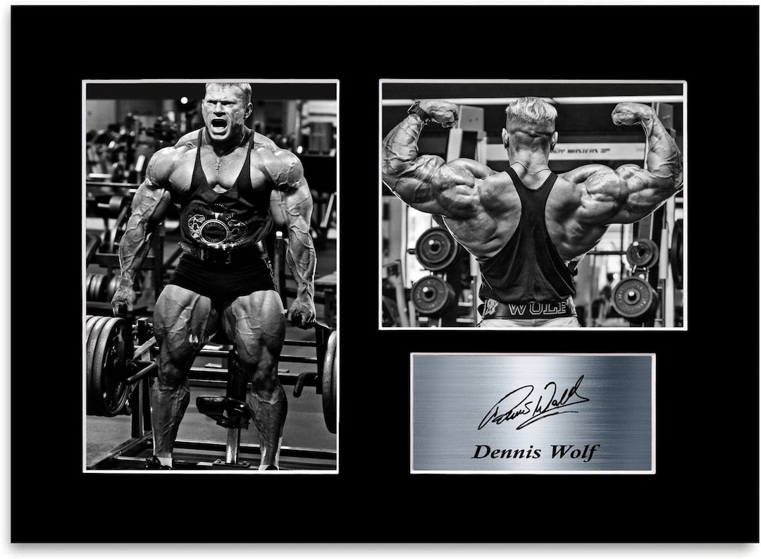 Dennis Wolf Bodybuilder Signed Photo Display Mount A4 Motivational ...