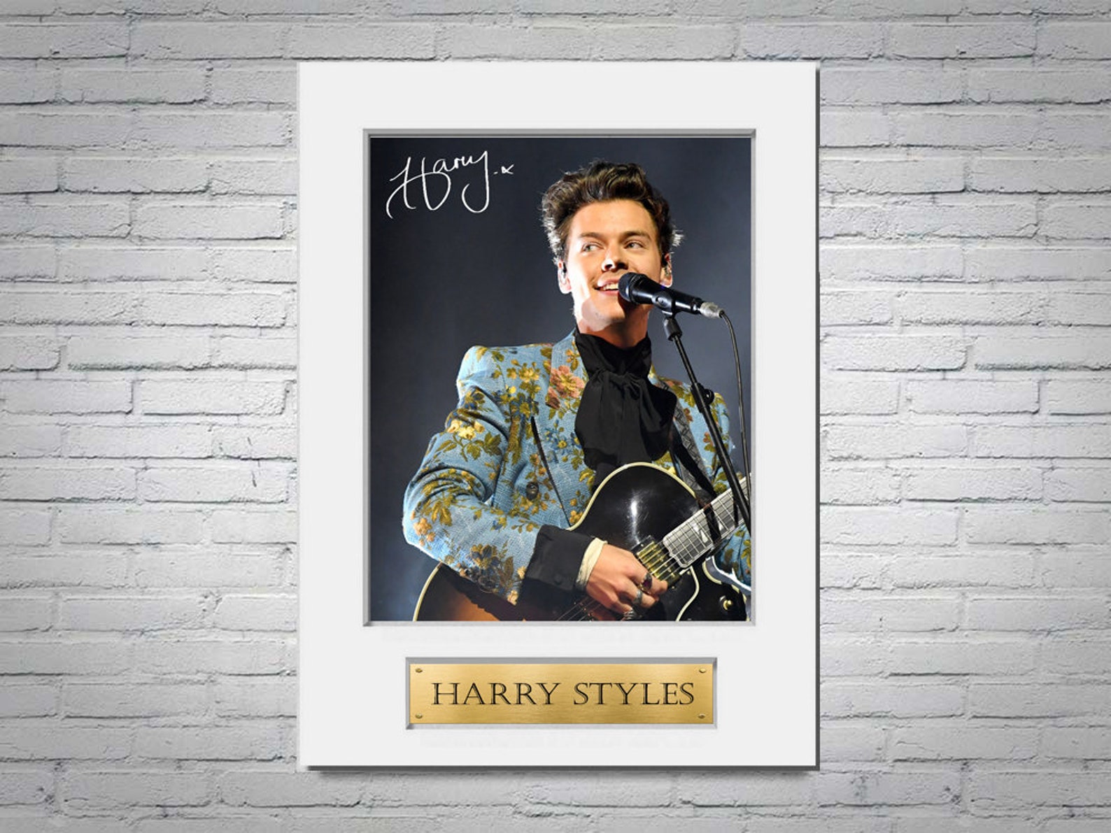 Harry Styles Signed A4 Autograph Photo Display Mount Gift - Etsy