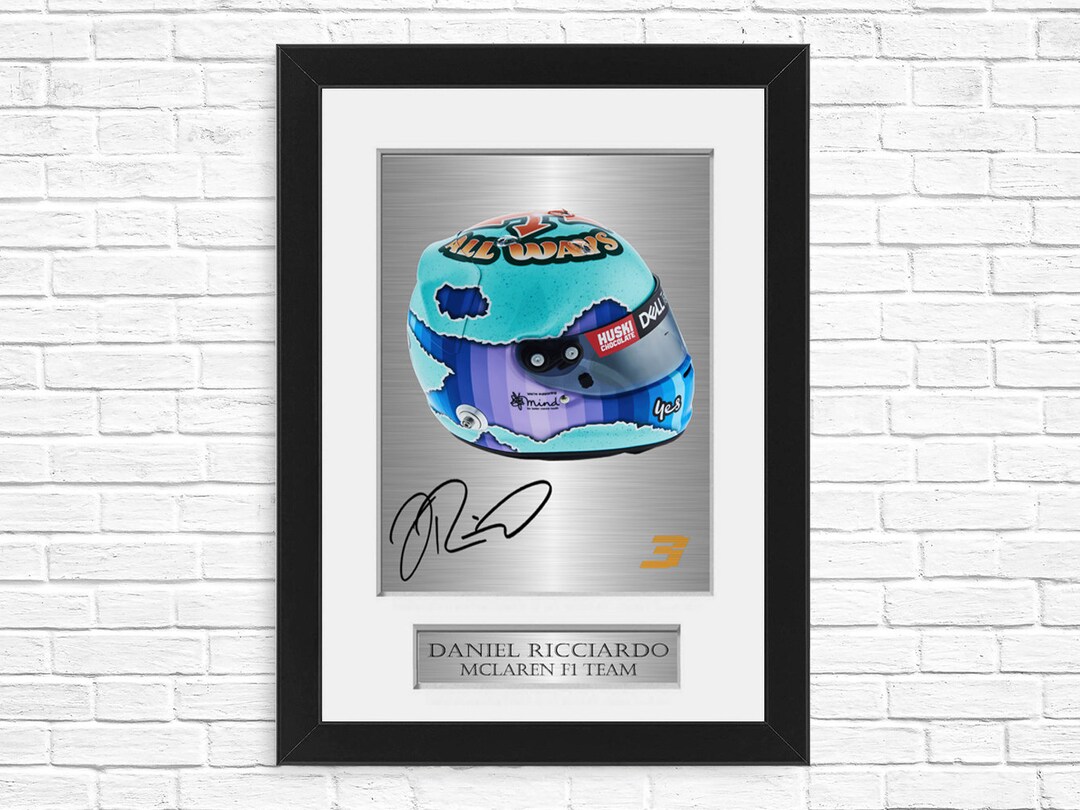 Daniel Ricciardo 2021 Helmet Signed Photo Display Mount A4 Framed - Etsy