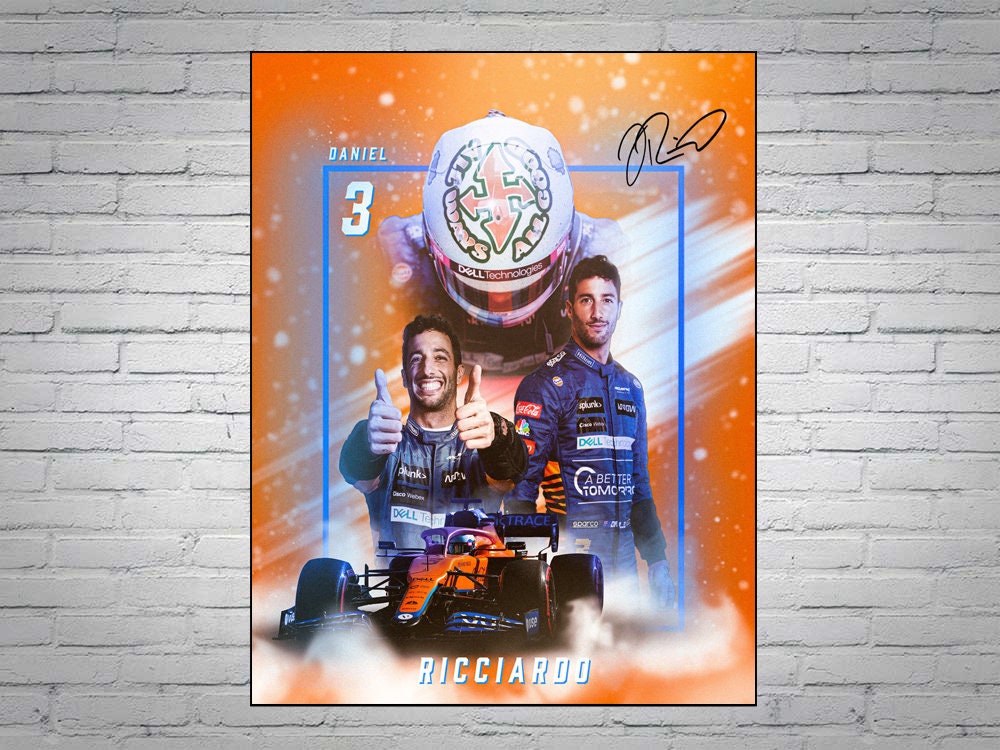 Daniel Ricciardo Formula 1 2021 Signed Poster A4 | Etsy