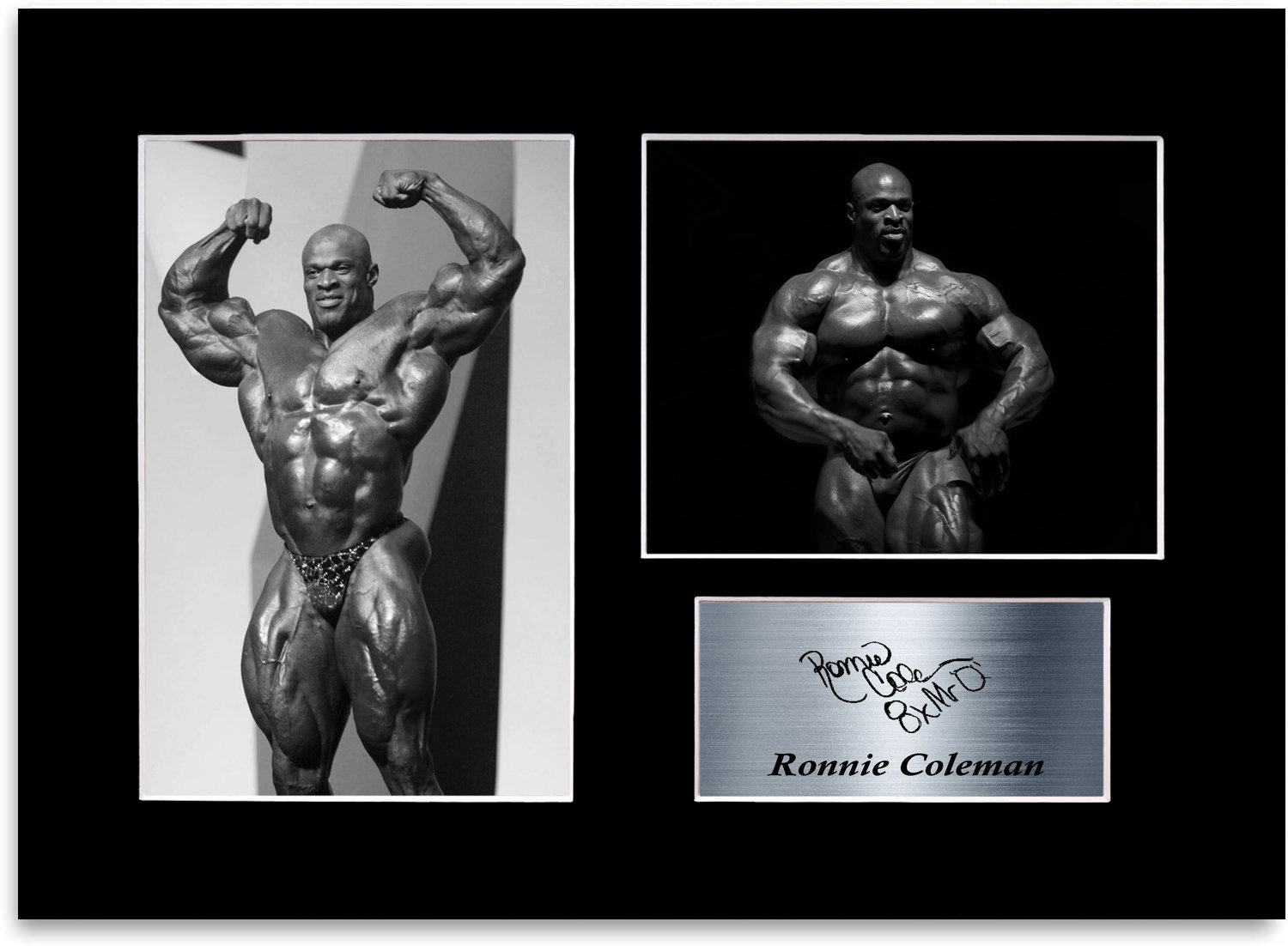 Rony Coleman Bodybuilder Signed Photo Display Mount A4 Motivational ...