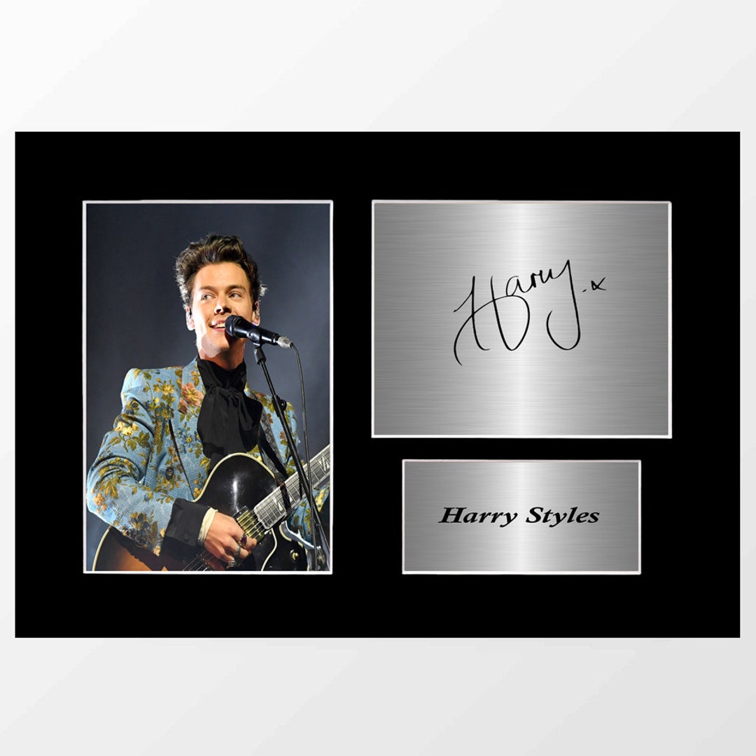 Harry Styles Signed Autograph Photo Display Mount Gift A4 - Etsy