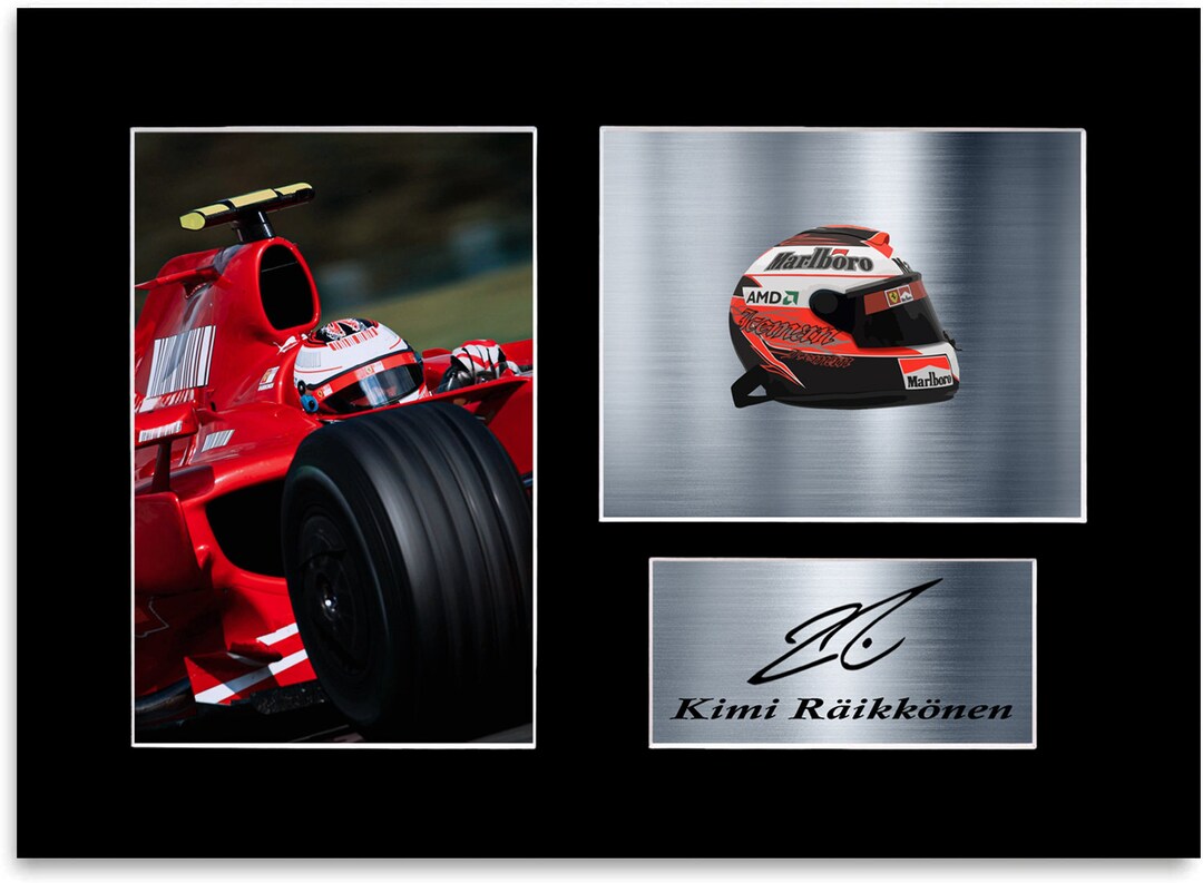 Kimi Raikkonen 2007 F1 World Champion Signed Photo Display Mount A4 ...